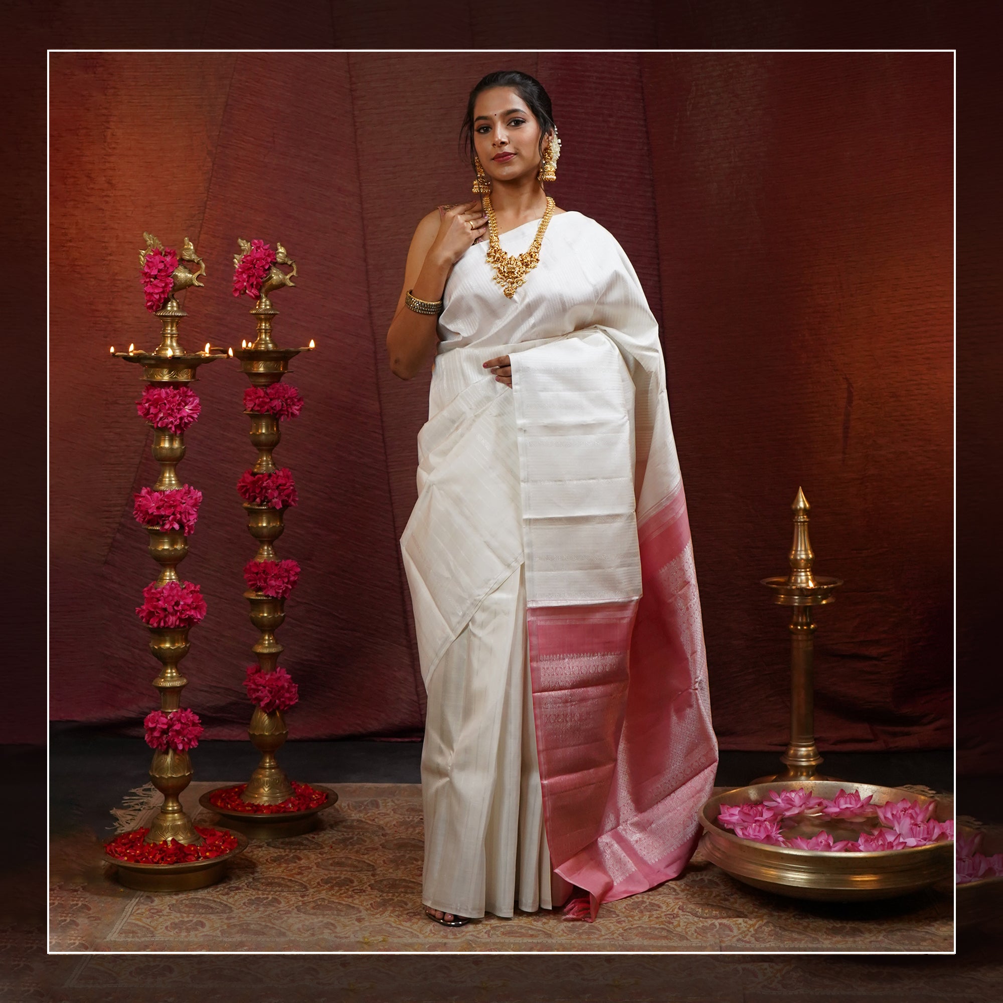 White Sarees Collection