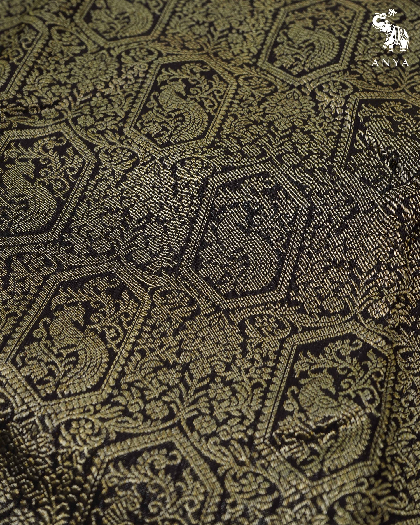 Dark Purple Kanchi Silk Saree with Peacock Zari Design